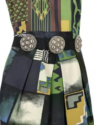 Etro Graphic-print Belted Mini Dress