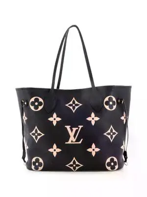 LOUIS VUITTON Neverfull Nm Bicolor Monogram Empreinte Giant Mm Tote Bag - Black