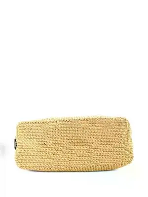 Prada Logo Raffia Xl Tote Bag