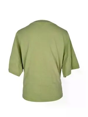 Loewe Anagram Embroidered Cotton T-shirt - Green