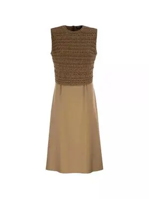 Fabiana Filippi Crochet-knit Sleeveless Dress - Neutrals
