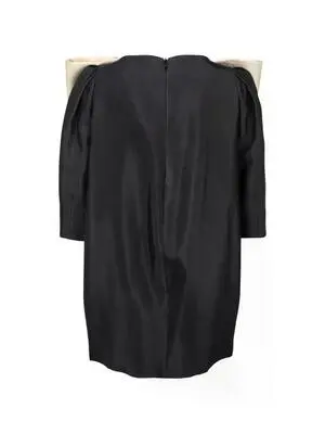 Vintage Bow-detail Off-shoulder Mini Dress