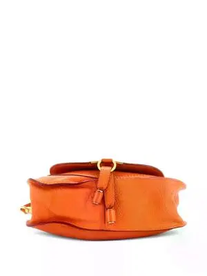 Chloé Marcie Satchel Leather Baby Crossbody Bag - Orange