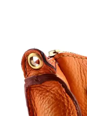 Chloé Marcie Satchel Leather Baby Crossbody Bag - Orange