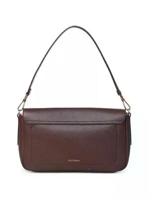 COCCINELLE Pebbled Leather Shoulder Bag - Brown