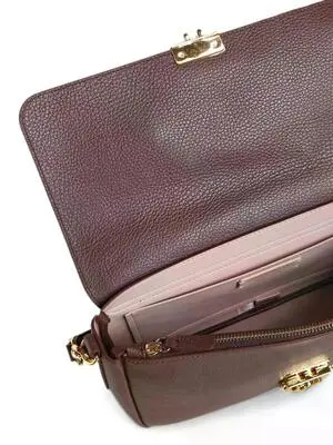 COCCINELLE Pebbled Leather Shoulder Bag - Brown
