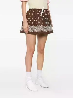 Miu Miu Paisley-print Mini Skirt