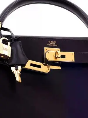 Hermès Kelly Handbag Box Calf With Gold Hardware 32 Satchel