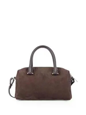 LANCASTER Suede Leather Shoulder Bag - Brown