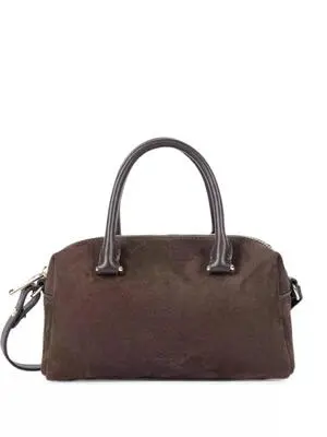 LANCASTER Suede Leather Shoulder Bag - Brown