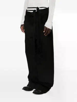 ANN DEMEULEMEESTER Tie-fastening Wide-leg Trousers