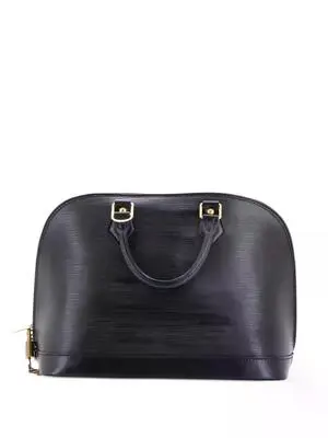 LOUIS VUITTON Vintage Alma Handbag Epi Leather Pm Satchel - Black