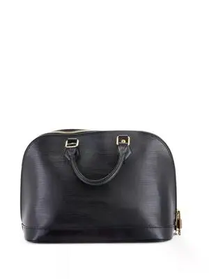 LOUIS VUITTON Vintage Alma Handbag Epi Leather Pm Satchel - Black