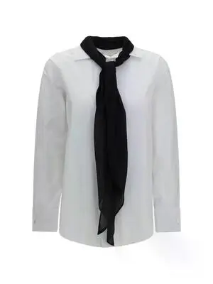 Sacai Scarf-detail Poplin Shirt - White