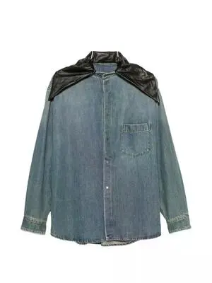 DARKPARK Contrast-collar Denim Shirt - Blue