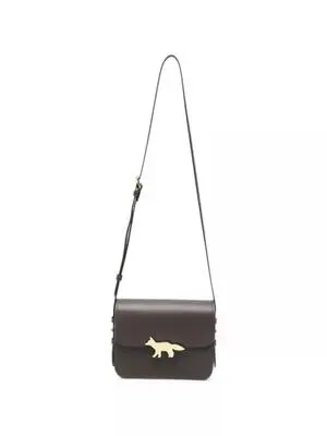 Maison Kitsuné Fox-plaque Leather Shoulder Bag