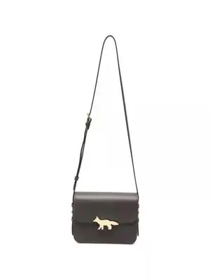 Maison Kitsuné Fox-plaque Leather Shoulder Bag