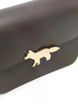 Maison Kitsuné Fox-plaque Leather Shoulder Bag