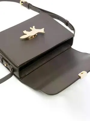 Maison Kitsuné Fox-plaque Leather Shoulder Bag