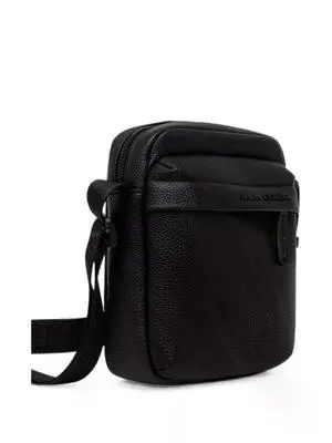 Armani Exchange Logo-plaque Pebbled Messenger Bag
