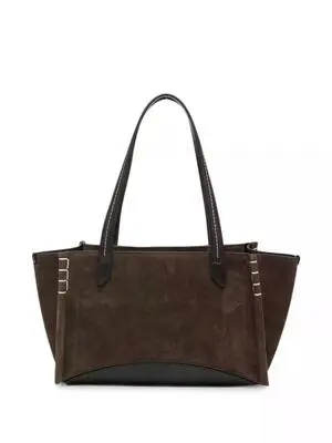 JW Anderson Contrast-stitch Suede Tote Bag - Brown