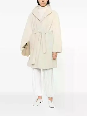 YVES SALOMON Belted Shearling Coat