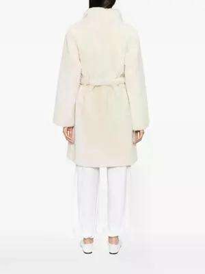 YVES SALOMON Belted Shearling Coat