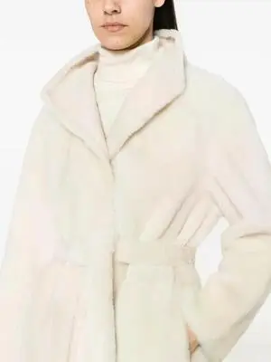 YVES SALOMON Belted Shearling Coat