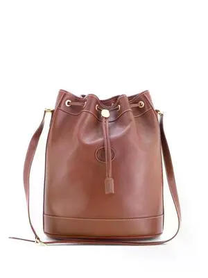 Gucci Gg Embossed Perforated Leather Medium Bucket Bag