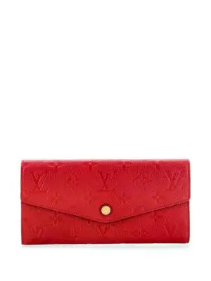 LOUIS VUITTON Curieuse Wallet Monogram Empreinte Leather Small Wallets - Red