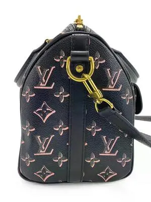 LOUIS VUITTON Speedy Bandoulière Monogram Tote Bag - Black