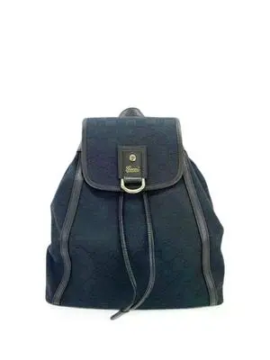 Gucci 2000s Gg Monogram Backpack - Blue