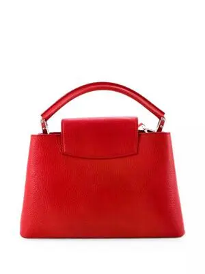 LOUIS VUITTON Capucines Bag Leather Pm Satchel - Red