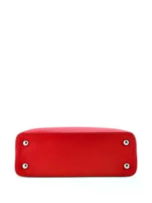 LOUIS VUITTON Capucines Bag Leather Pm Satchel - Red