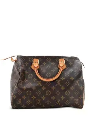 LOUIS VUITTON Speedy Monogram Canvas 30 Satchel - Brown