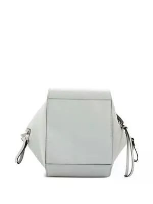 Loewe Leather Hammock Bag With Logo Jacquard Strap - Blue