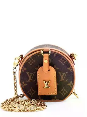 LOUIS VUITTON Boite Chapeau Necklace Bag Monogram Canvas Crossbody Bag - Brown