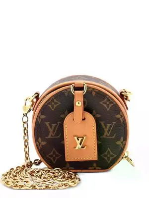 LOUIS VUITTON Boite Chapeau Necklace Bag Monogram Canvas Crossbody Bag - Brown