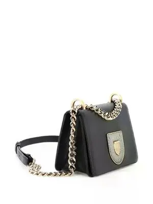 Dior Diorama Club Flap Bag Leather Small Shoulder Bag - Black