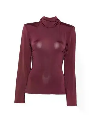 ROTATE BY BIRGER CHRISTENSEN Long-sleeve Scarf Top - Red