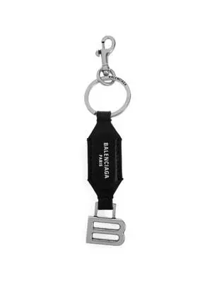 Balenciaga Logo-print B-logo Keychain