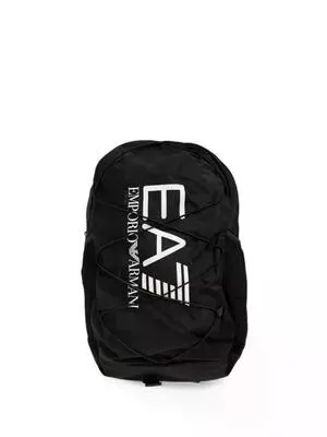 EA7 Logo-print Bungee-cord Backpack - Black