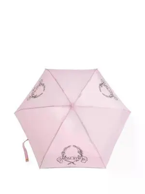 Moschino Logo-print Folding Umbrella - Pink