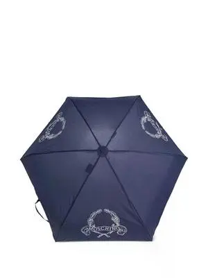 Moschino Logo-print Folding Umbrella - Blue