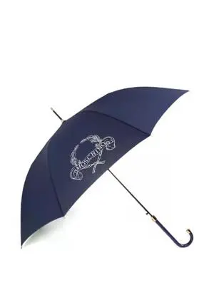 Moschino Logo-print Umbrella - Blue