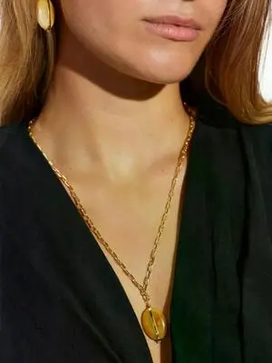 Isabel Marant Étoile Stone-pendant Cable-link Necklace