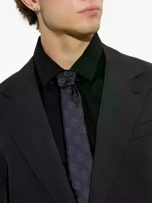 Giorgio Armani Logo-jacquard Silk Tie