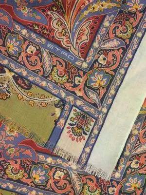 Etro Cashmere And Silk Scarf With Paisley Print