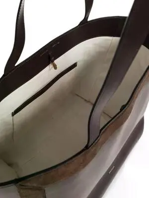 WANDLER Medium Ida Suede-panel Leather Tote Bag