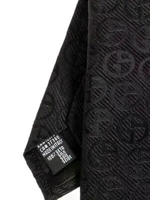 Giorgio Armani Logo-jacquard Tie - Black
